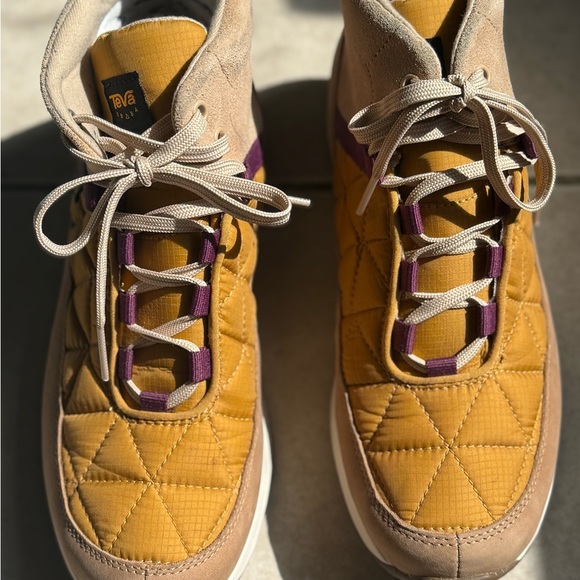 Teva | Shoes | Teva Yellow And Purple Quilted Sneakers With Chunky ...
